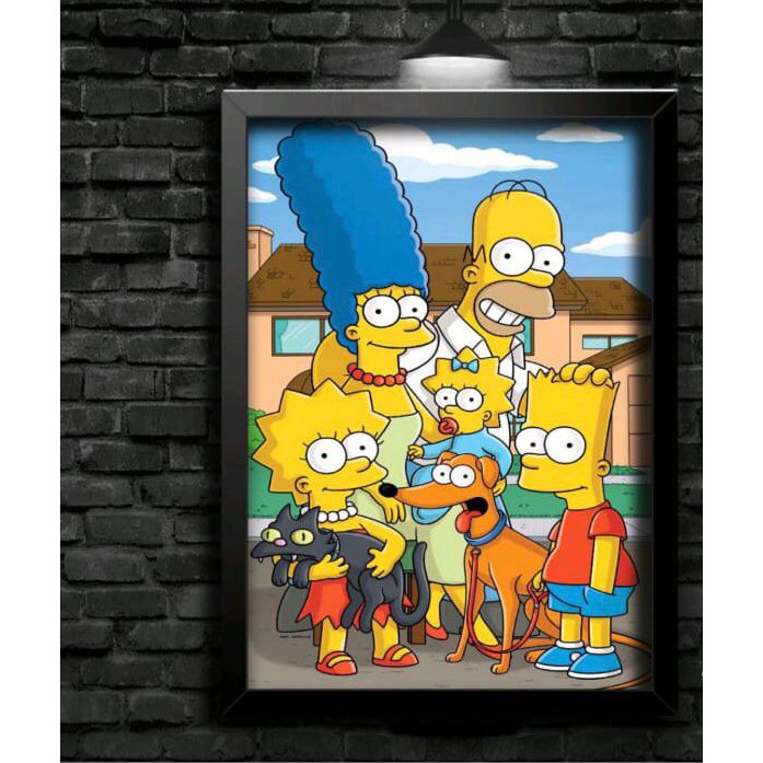 Quadro Decorativo Geek - The Simpsons - Os Simpsons - Família Em Frente ...