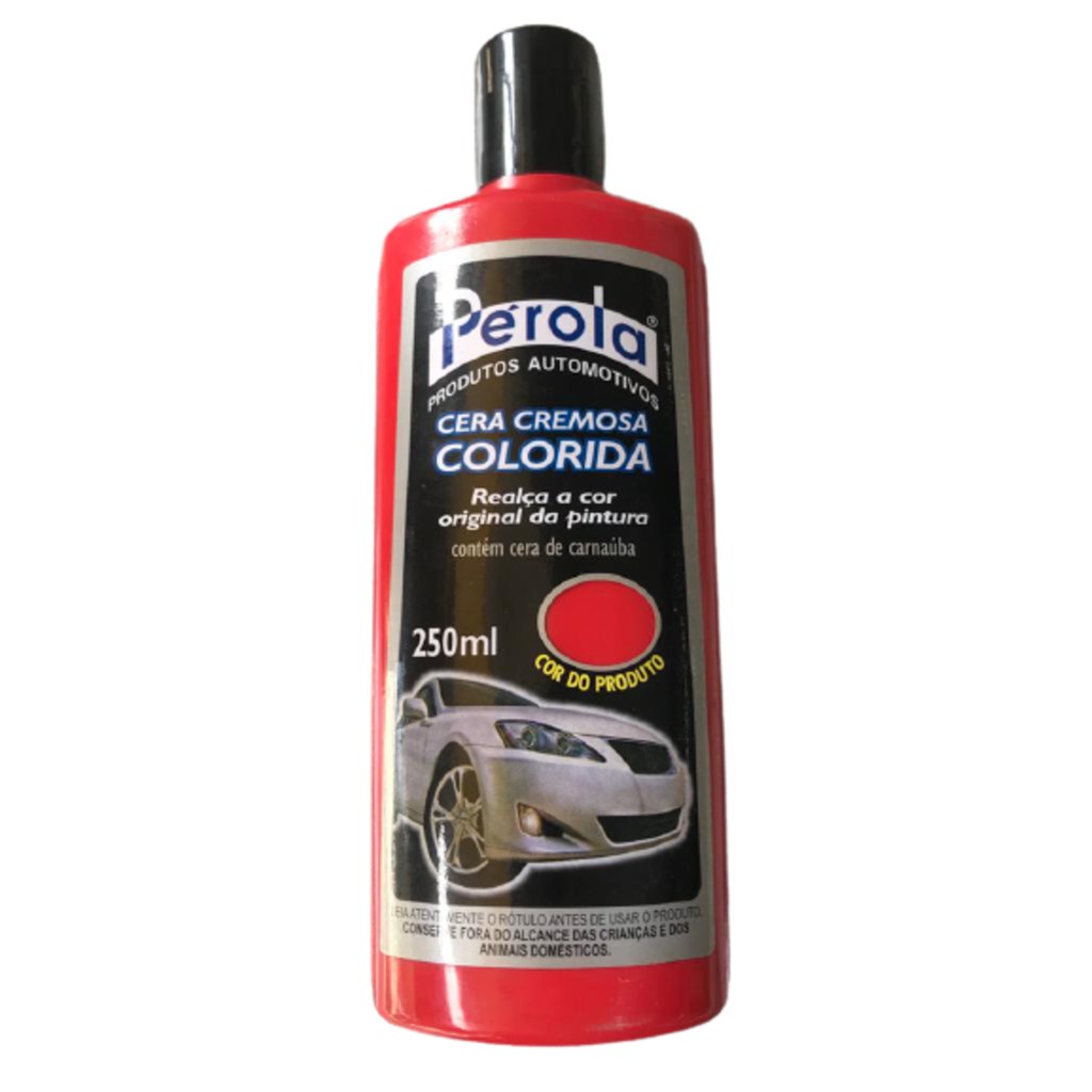 Cera Cremosa Colorida Liquida Automotiva Perola 250ML | Shopee Brasil