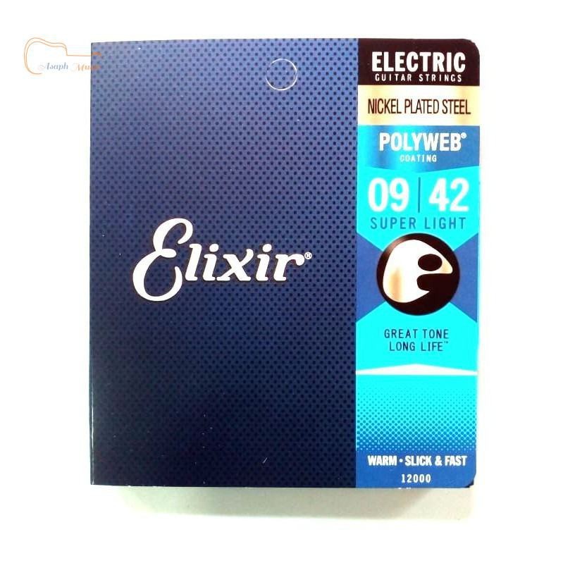 Corda Para Guitarra Elétrica Elixir Polyweb Original. 9-42 | Shopee Brasil