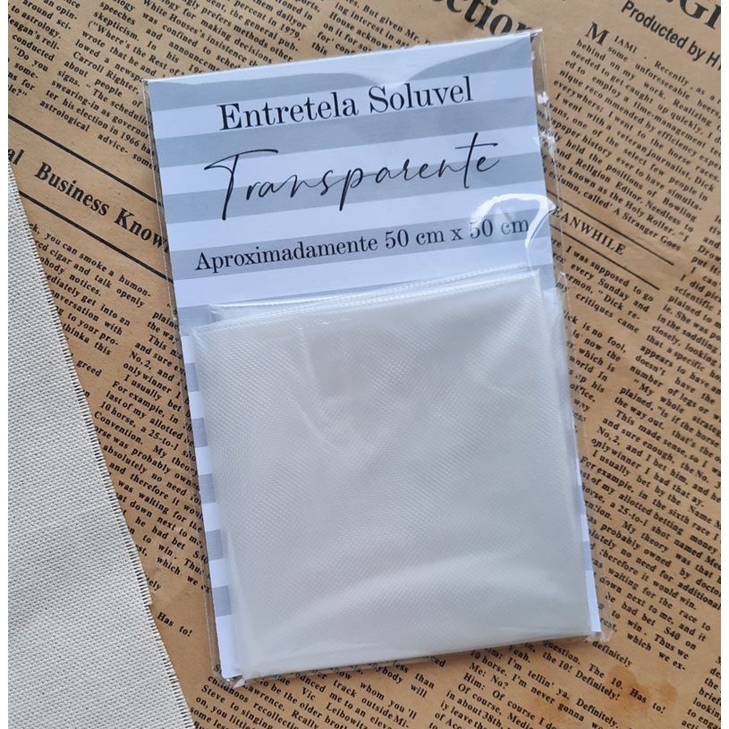 Entretela Transparente 50cm x 50cm | Shopee Brasil
