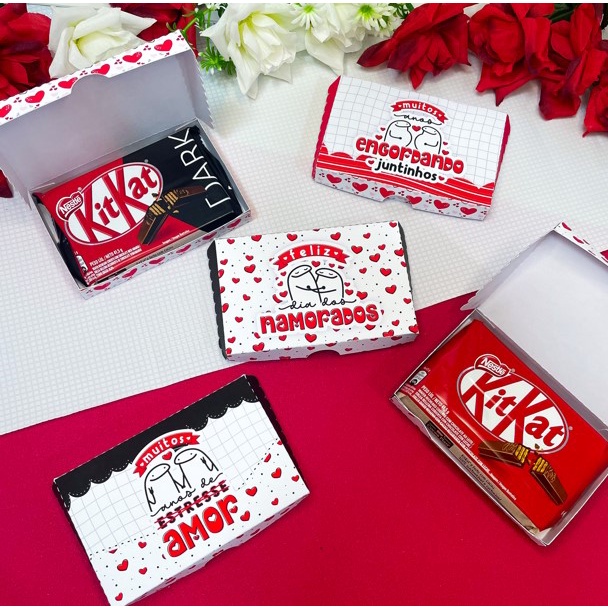 6 Caixas de kit kat personalizadas - dia dos namorados Flork | Shopee ...