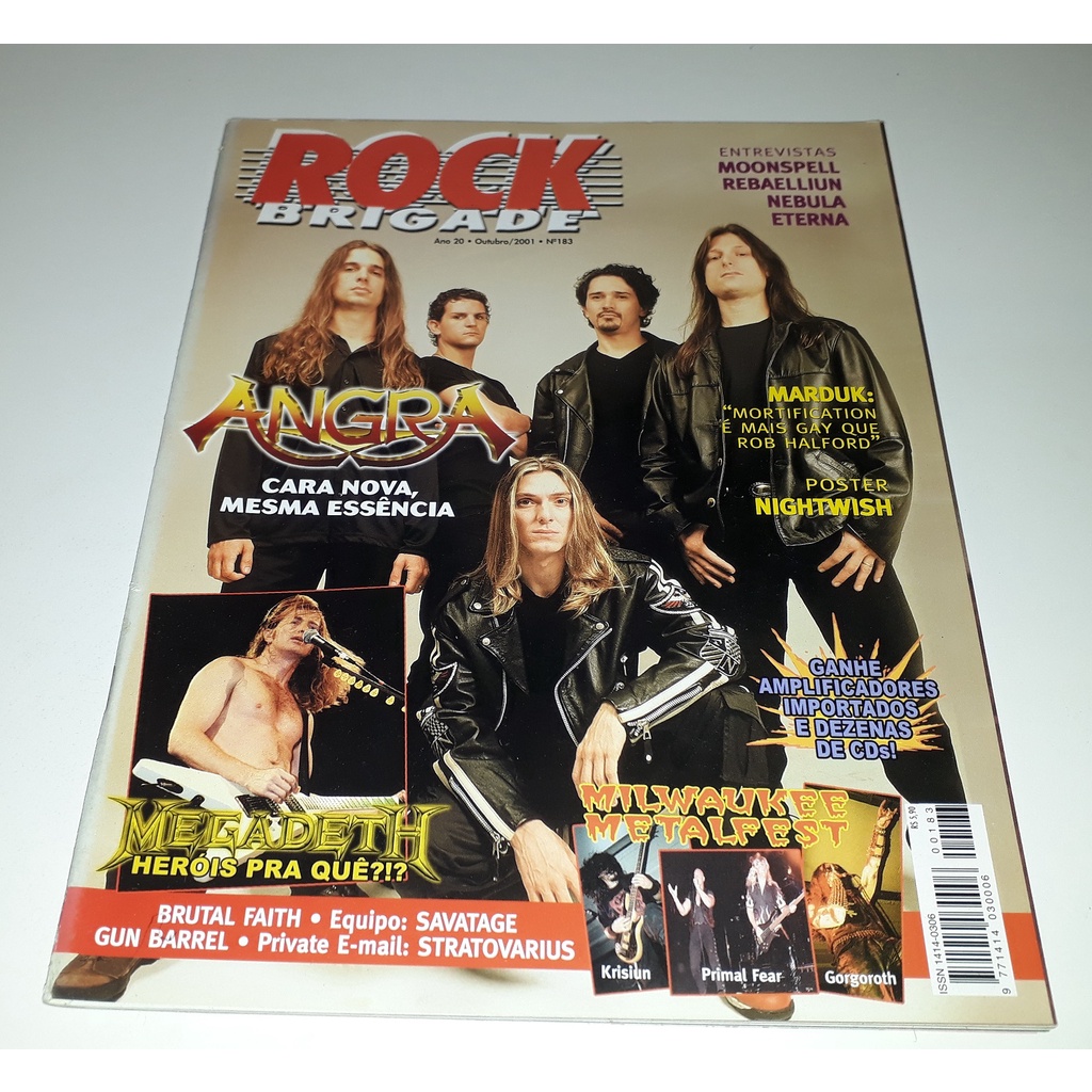 Revista Rock Brigade 183 Angra Sepultura Nightwish Megadeth Marduk ...