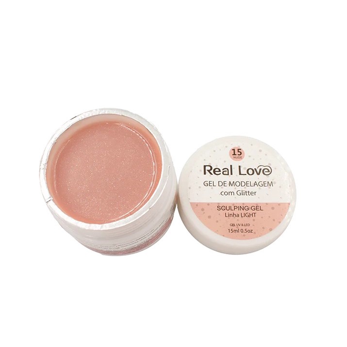 Gel De Modelagem Scuping Gel Com Glitter Real Love 15ml | Shopee Brasil