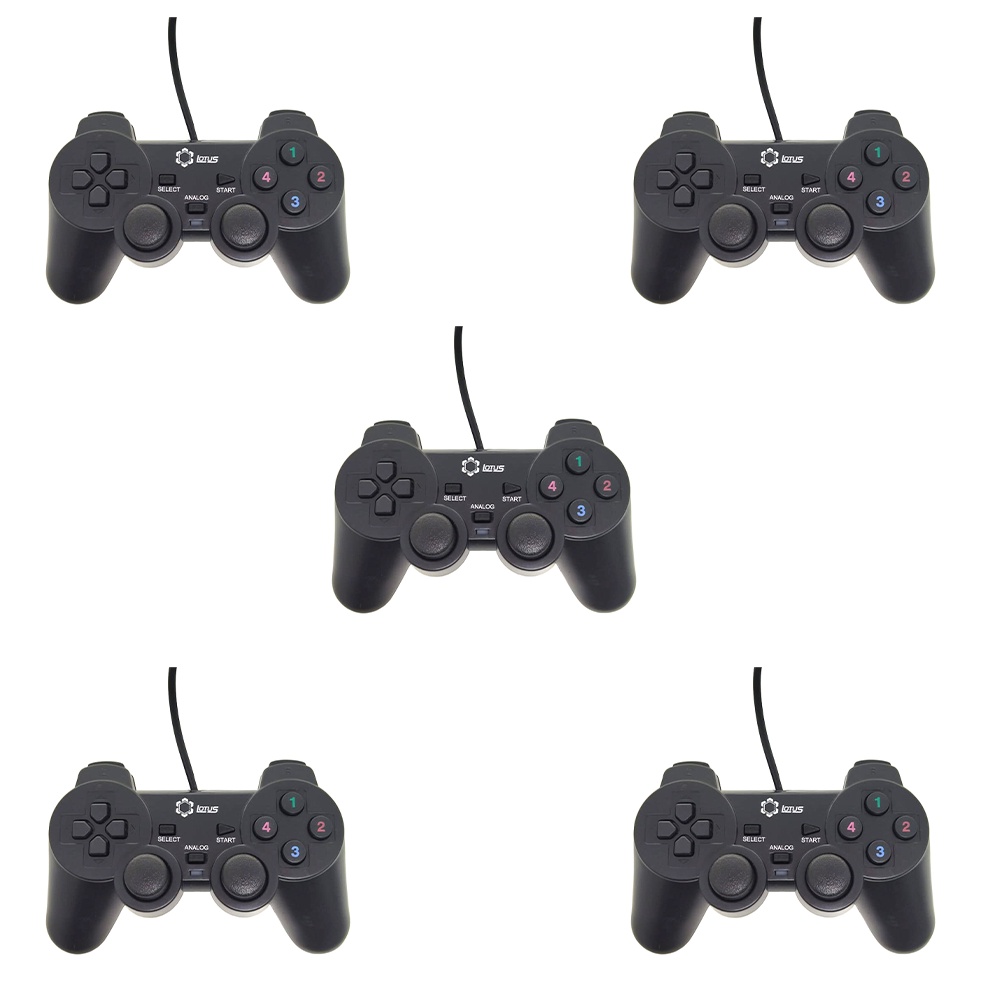 Kit 5 Controle joystick C/ fio Lotus Dualshock 2 PC LT-CT008 | Shopee ...