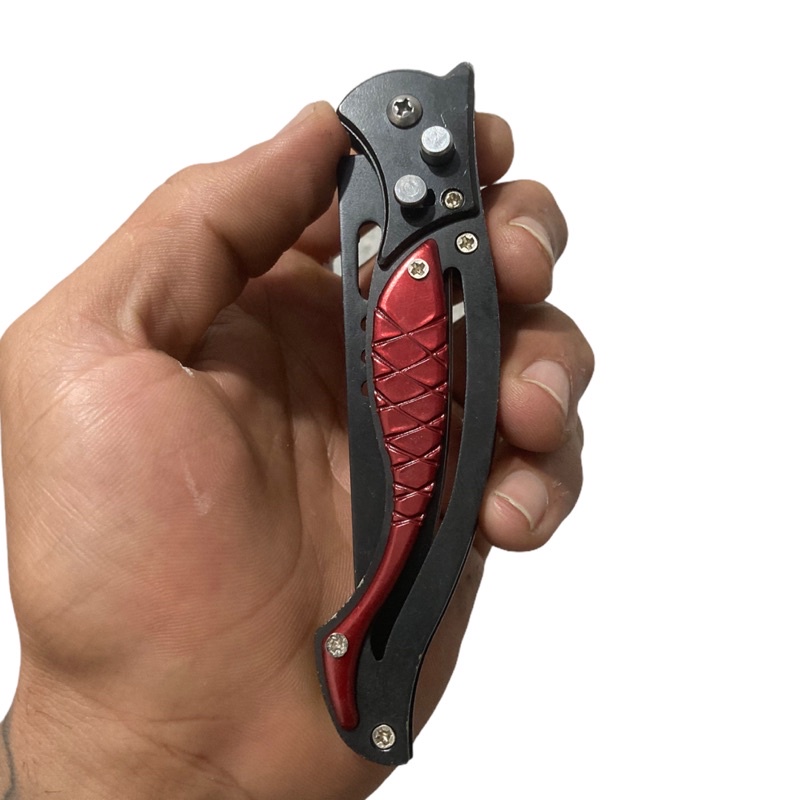 canivete peixe edc vermelho tática pesca | Shopee Brasil