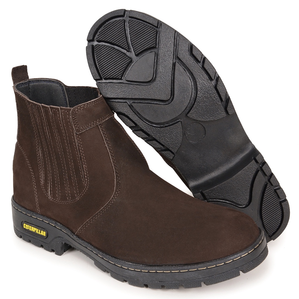 Bota Botina Caterpillar Cat De Couro Para Trabalho Resistente | Shopee ...