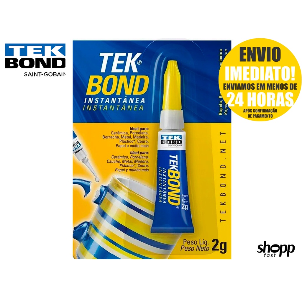 Cola Instantanea Cola Rapido Blister 2grs TEK BOND | Shopee Brasil