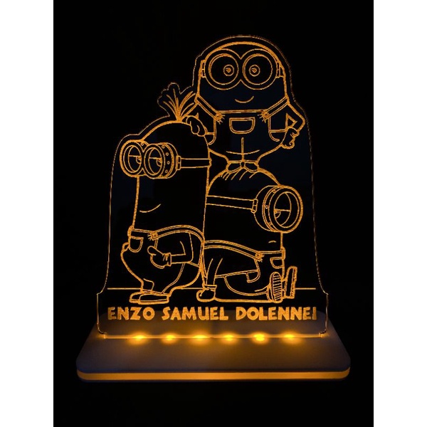 Luminária Abajur Led Minions SRC Personalizável | Shopee Brasil