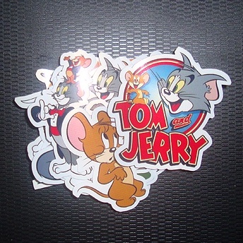 Kit 34 Adesivos Figurinhas Tom & Jerry Caderno Skate Notebook | Shopee ...