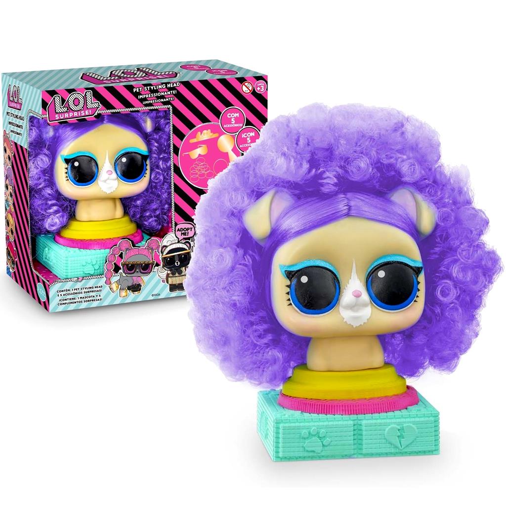 Lol Surprise Pets Styling Head Para Pentear Disco Doggie Mga - Pupee ...