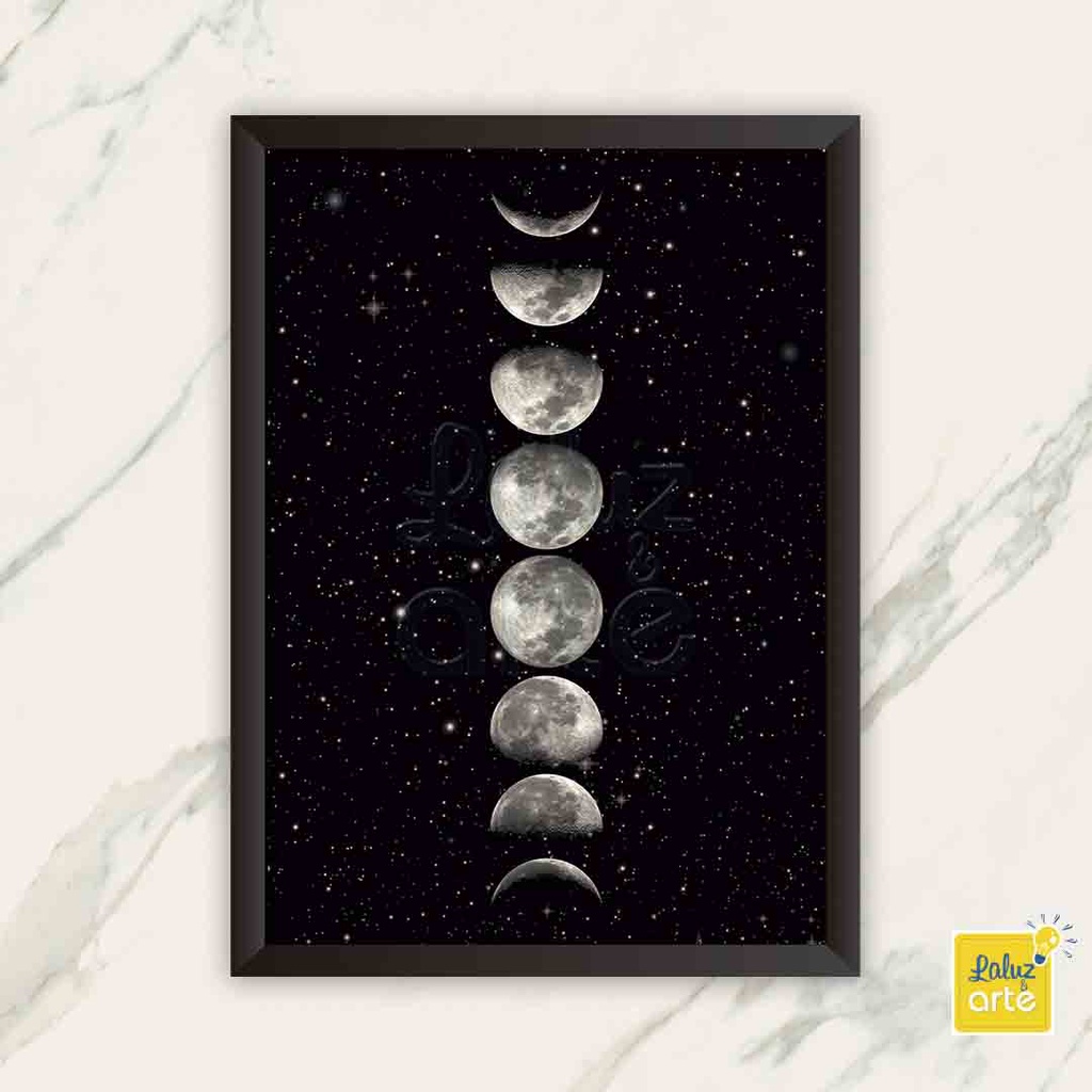 Quadro Fases da Lua A3 | Shopee Brasil