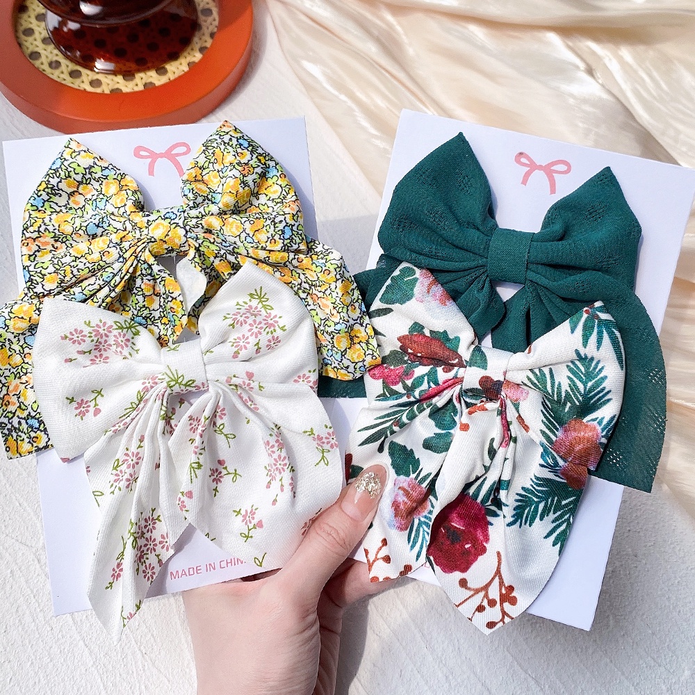 2Pcs/set Coreanos Femininos Grampos De Cabelo Sweet Big Bowknot Hair ... 2Pcs/set Coreanos Femininos Grampos De Cabelo Sweet Big Bowknot Hair ...
