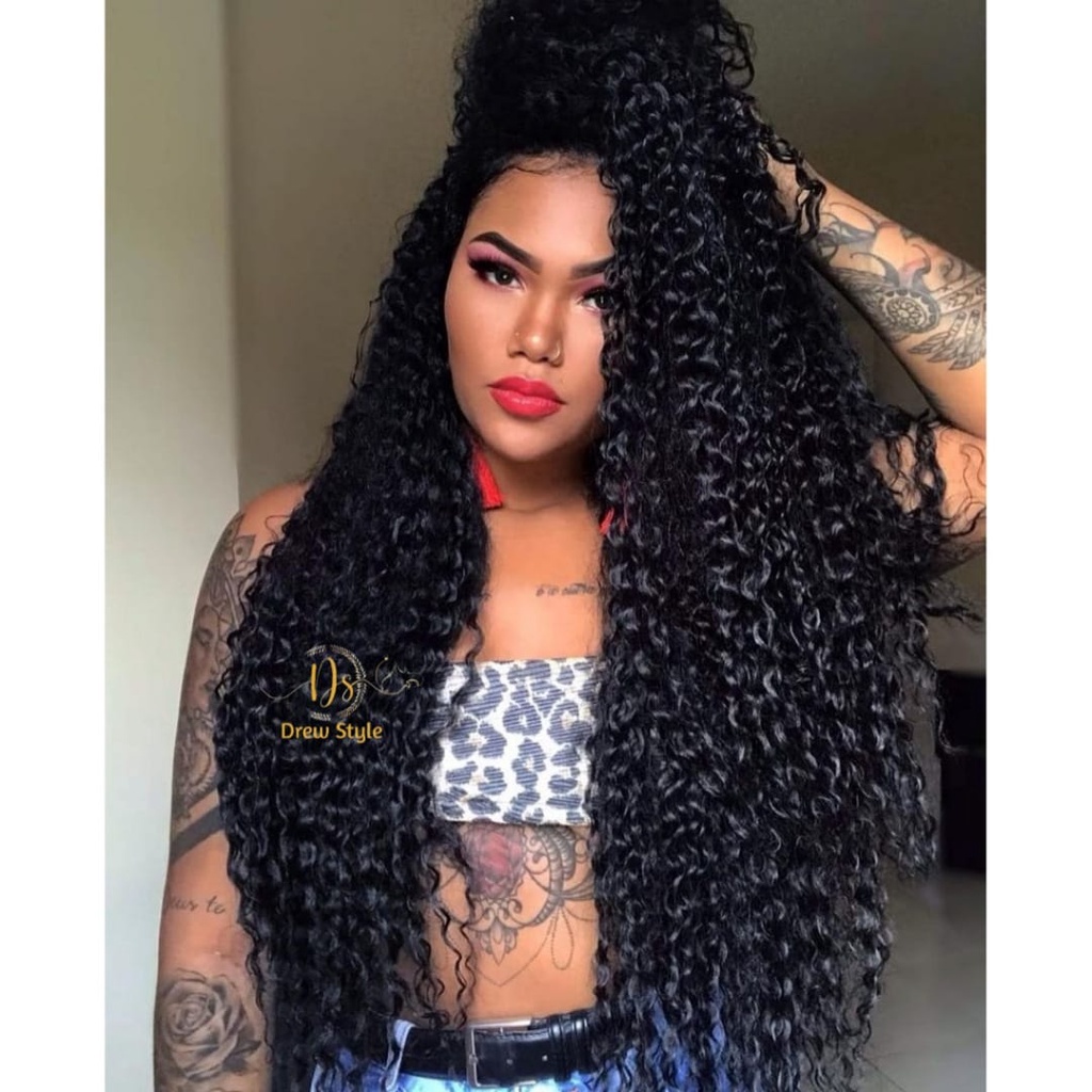 Cabelo Cacheado Orgânico Tela Para Entrelace 300Gramas 80Cm 9Telas ...