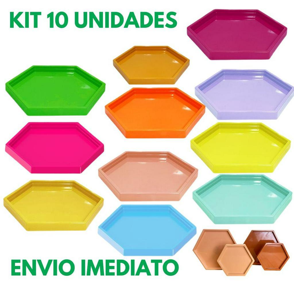 Kit 10 Mini Bandeja Sextavada 17 cm | Shopee Brasil