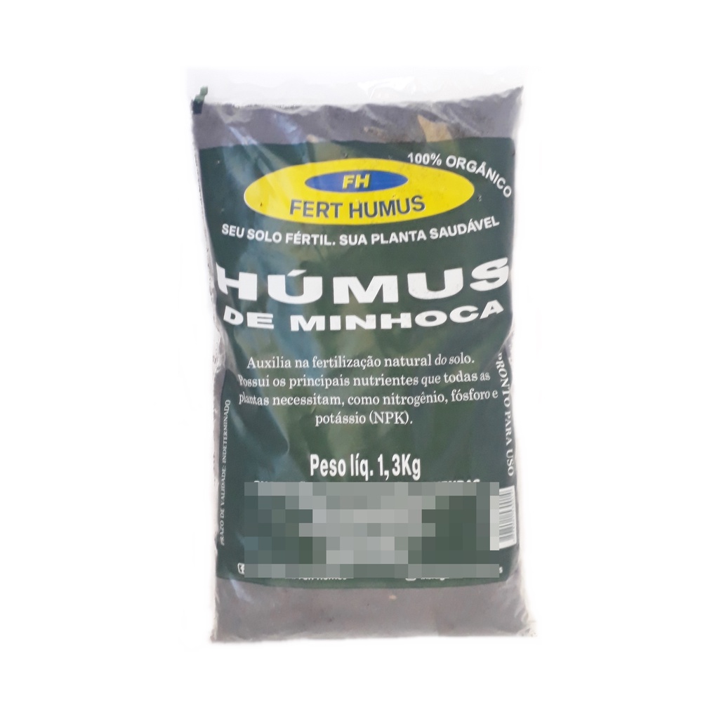Humus de Minhoca da marca Fert Humus - 1,3kg - Ótimo para suas Plantas ...