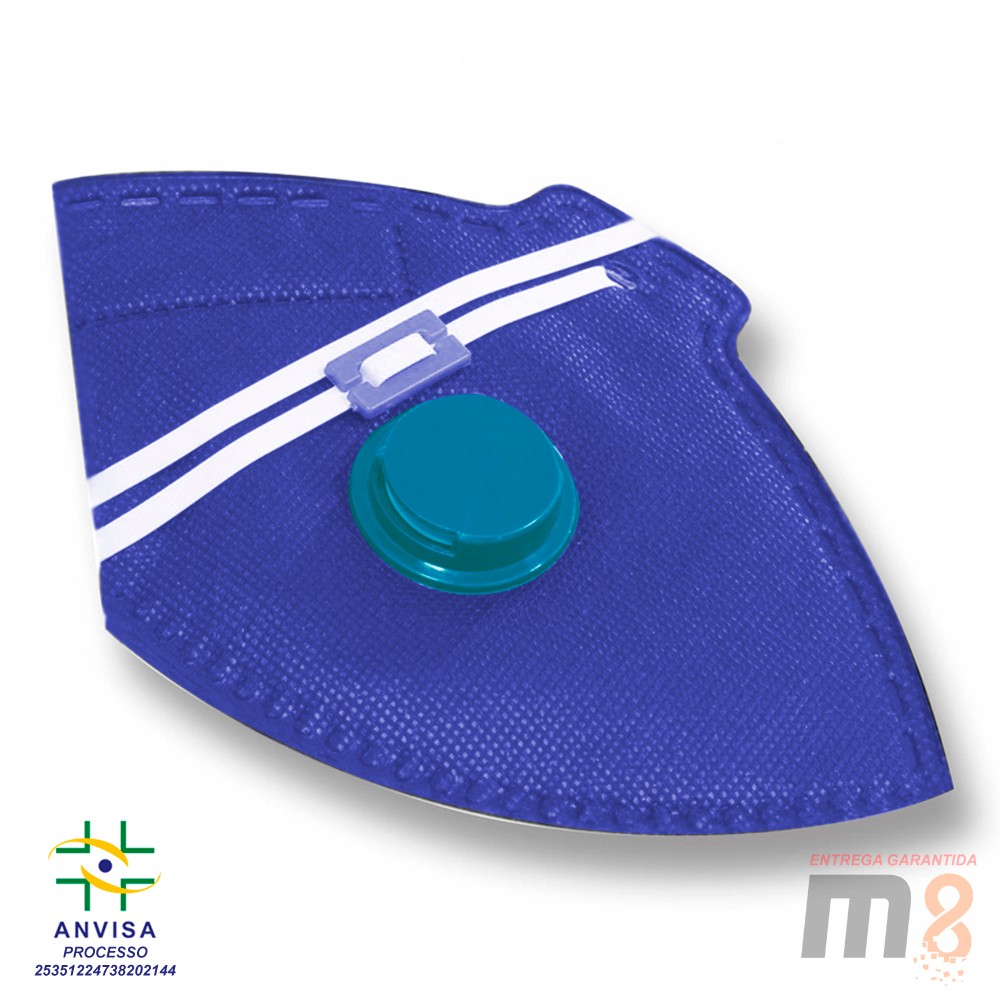 Kit 25 Máscara Facial Profissional-PFF2 N95 AZUL s/valvula | Shopee Brasil