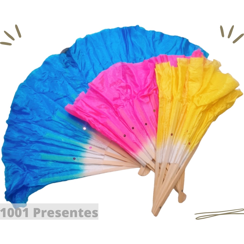 Leque de Véu Grande curto Madeira Festa Dança carnaval estilo oriental ...