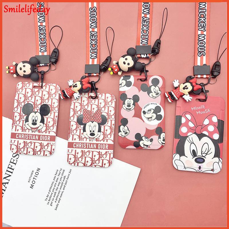 Disney Mickey Minnie Mouse Kids ID Business Badge Card Armação Da Caixa ...
