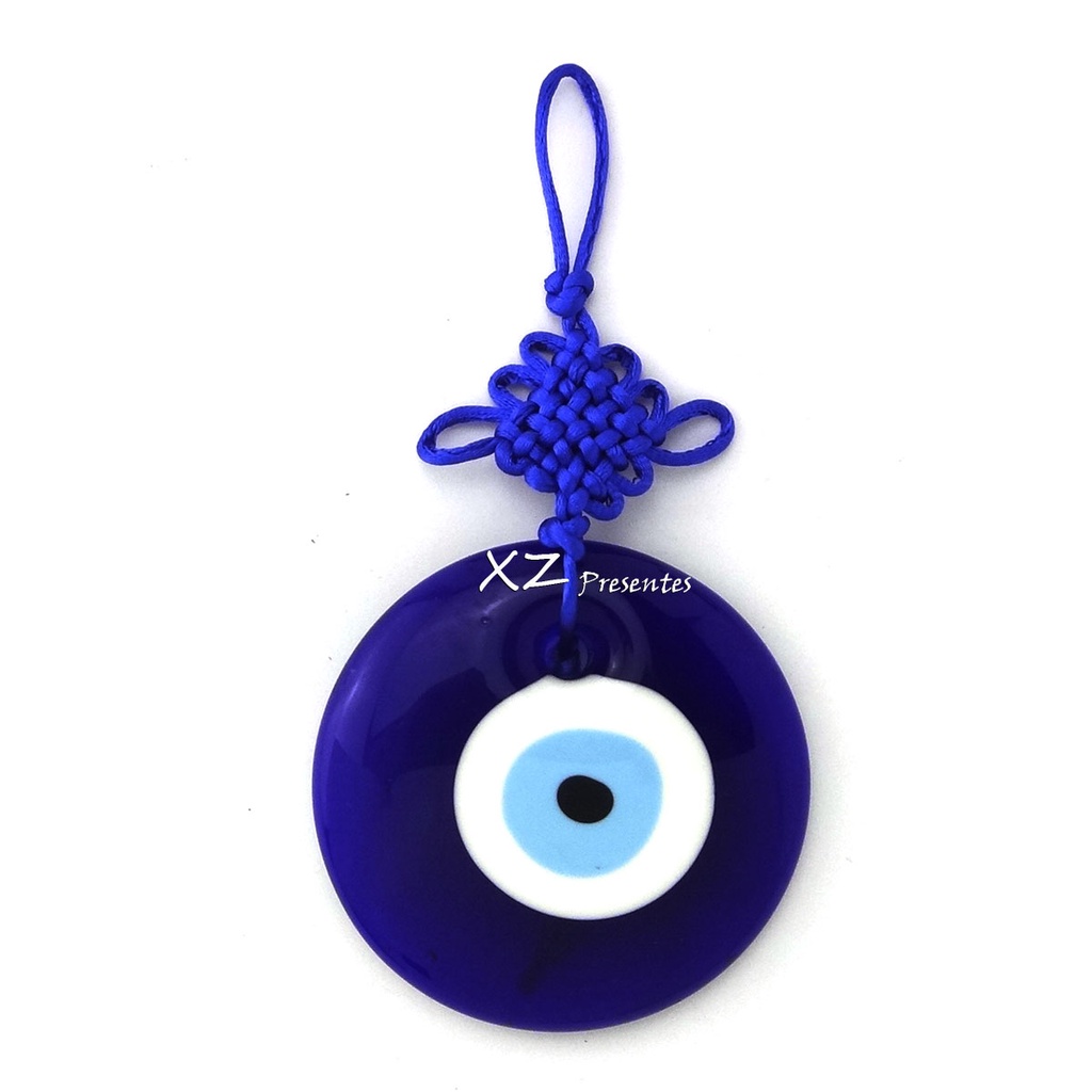 Enfeite Olho Grego 8 cm Patuá Amuletos Proteção mau-olhado Inveja Olho ...