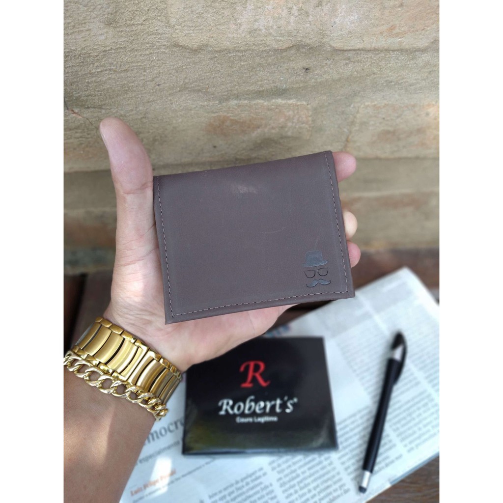 Porta Cartão Couro Legitimo Robert's | Shopee Brasil