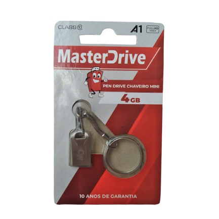 Pendrive 4GB Mini USB 2.0 Tipo Chaveiro MasterDrive | Shopee Brasil