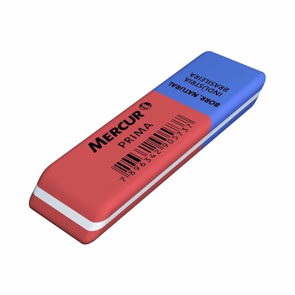 Borracha Escolar Mercur 2 cores 40un | Shopee Brasil