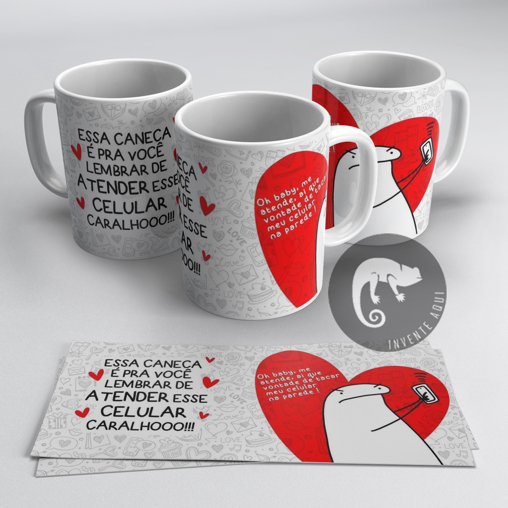 Caneca Cerâmica Florka Meme Dia dos Namorados Essa Caneca é Pra Voce ...