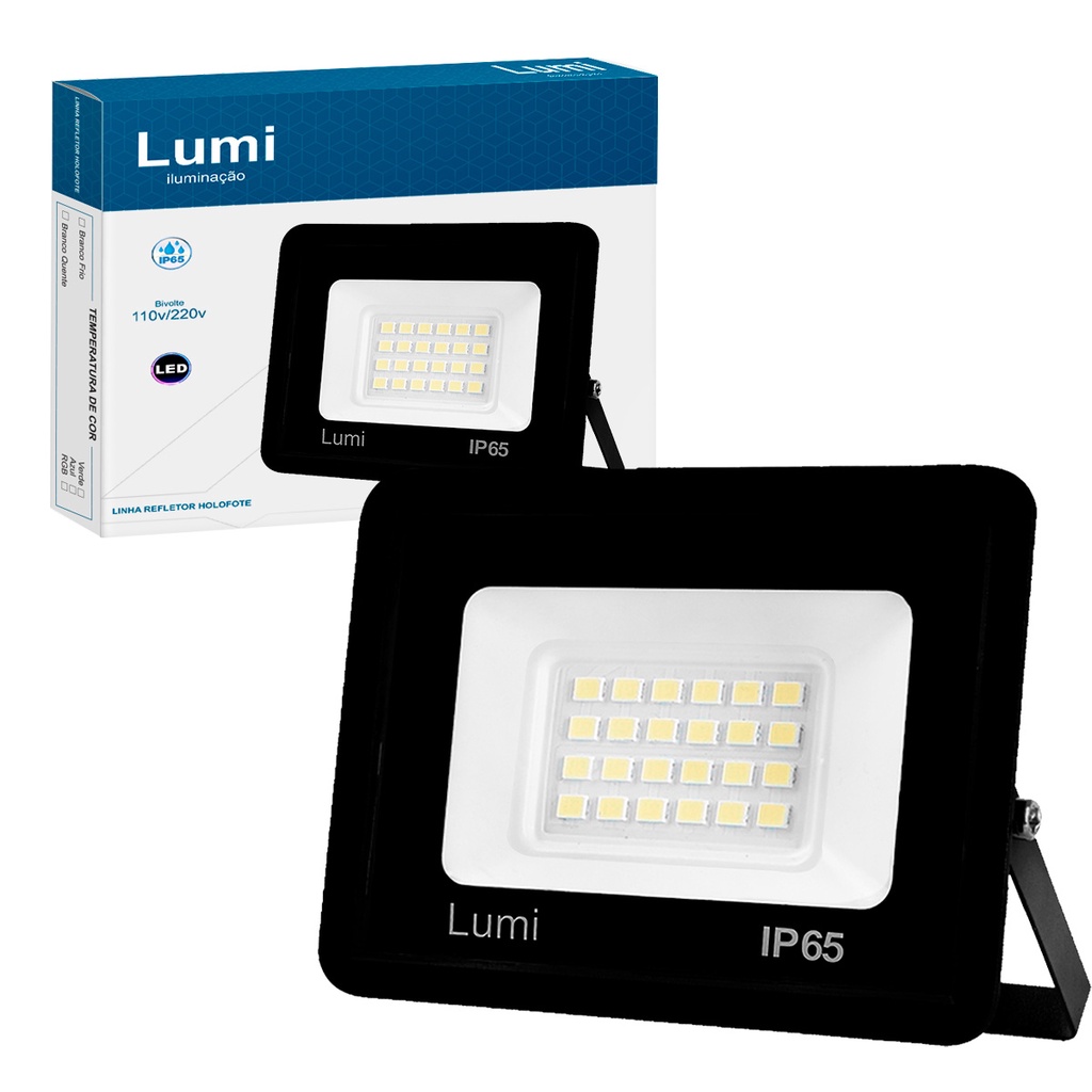 Kit 4 Luminária Holofote Refletor 50w Bivolt Lumi Pronta Entrega ...