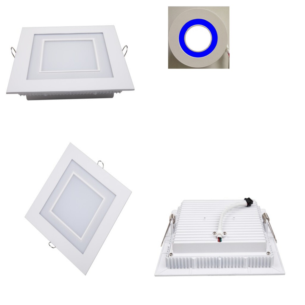 Painel Palafon Luminária Quadrado De Embutir Led 10w Azul Bivolt ...