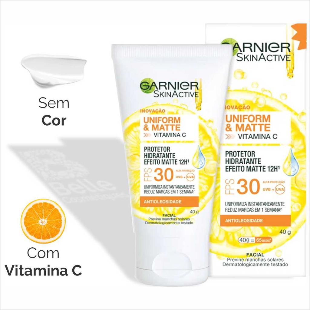 Protetor Solar Facial Hidratante Vitamina C Garnier SkinActive FPS 30 ...