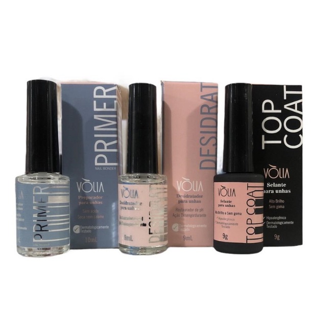 Kit Primer Nail Bonder Desidrat PH e Top Coat kit com 3PÇ | Shopee Brasil