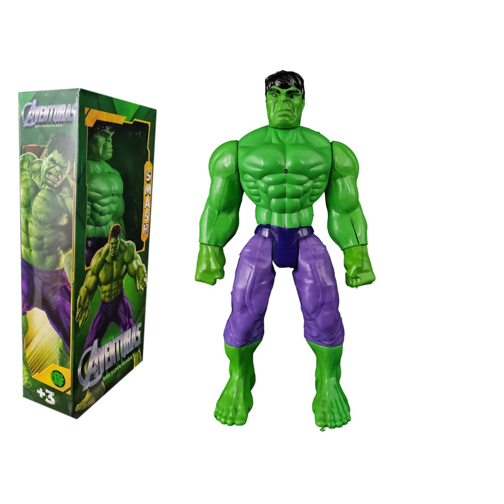 Boneco Hulk Articulado Grande 40cm Marvel Vingadores Toys | Shopee Brasil