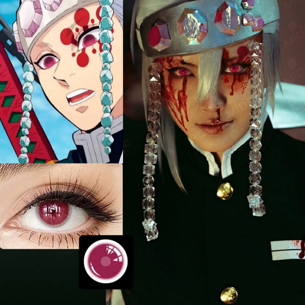 Lente de Contato Cosplay Tengen Uzui - Demon Slayer Kimetsu no Yaba ...