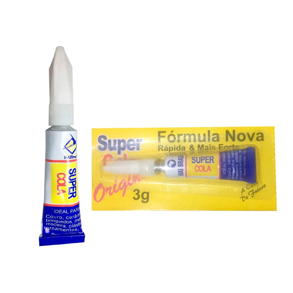 5 Unidades Super Cola Instantânea FIX Tubo 3 gramas Nova Formula ...