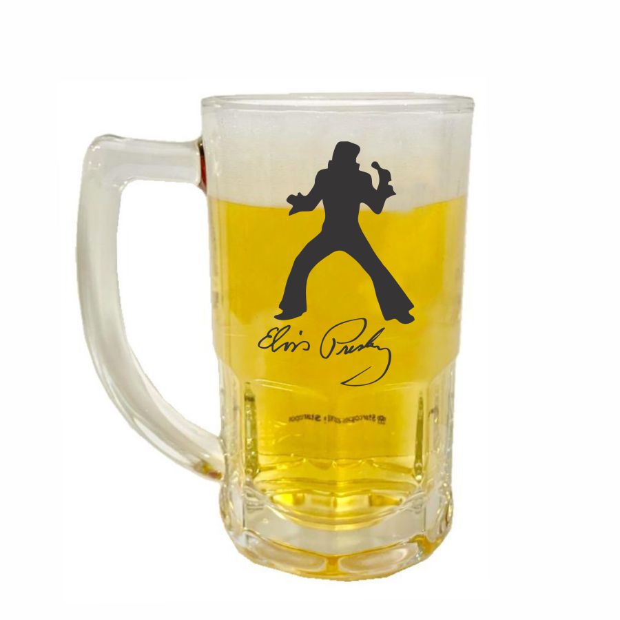 Caneca de Chopp de Vidro Elvis Presley (340ml) | Shopee Brasil