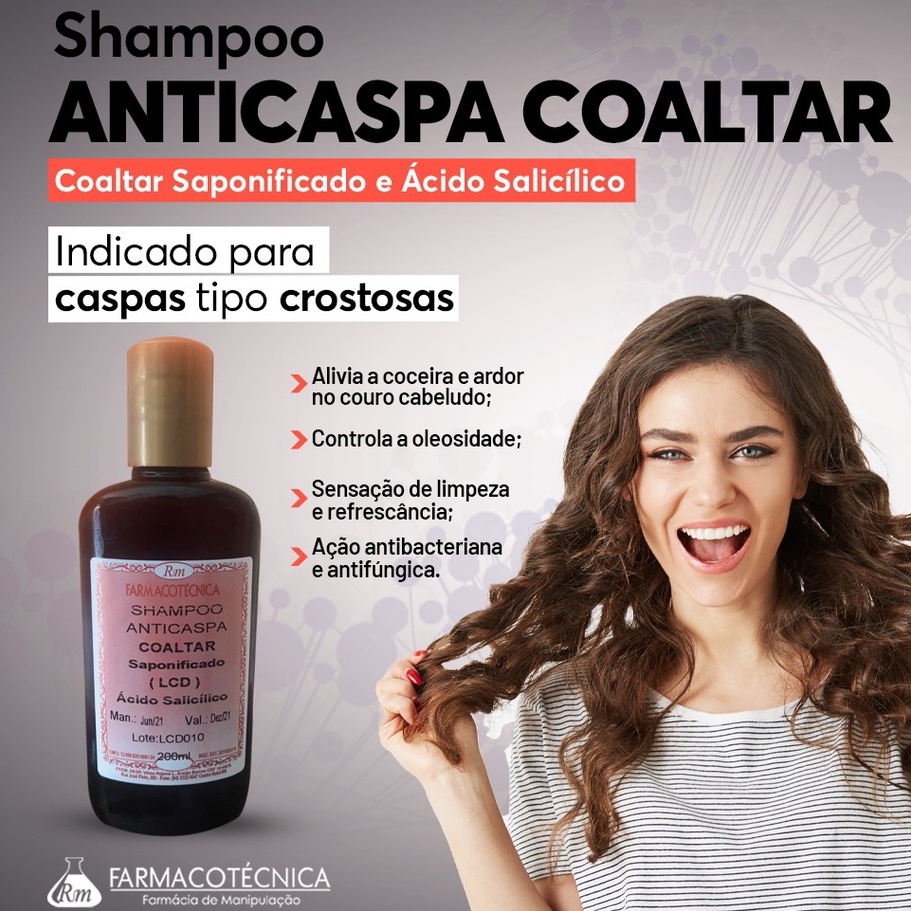 Shampoo Anticaspa Coaltar - 200ml - Livre-se das Caspas! | Shopee Brasil