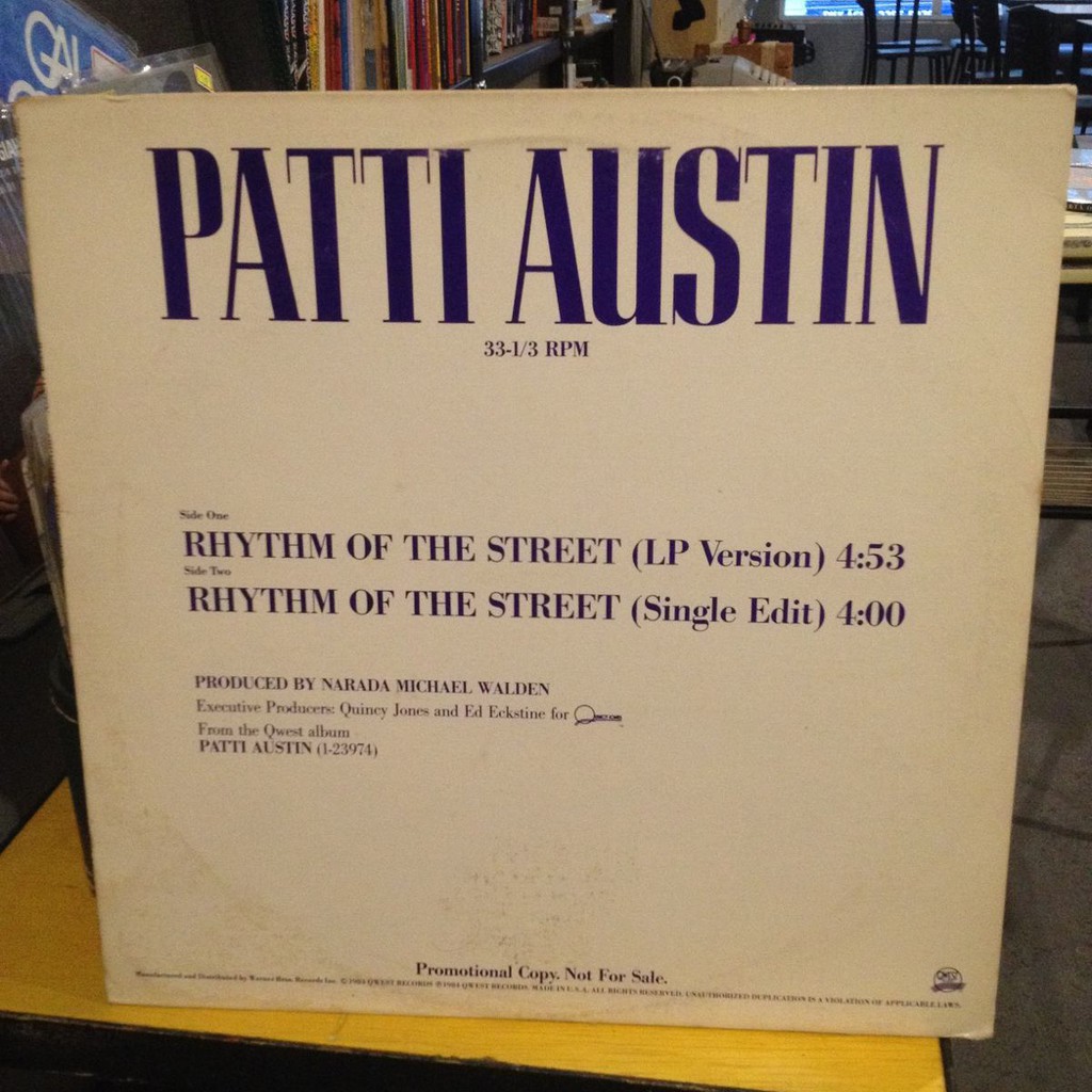 Patti Austin Rhythm Of The Streets Single 12 Lp Vinil | Shopee Brasil