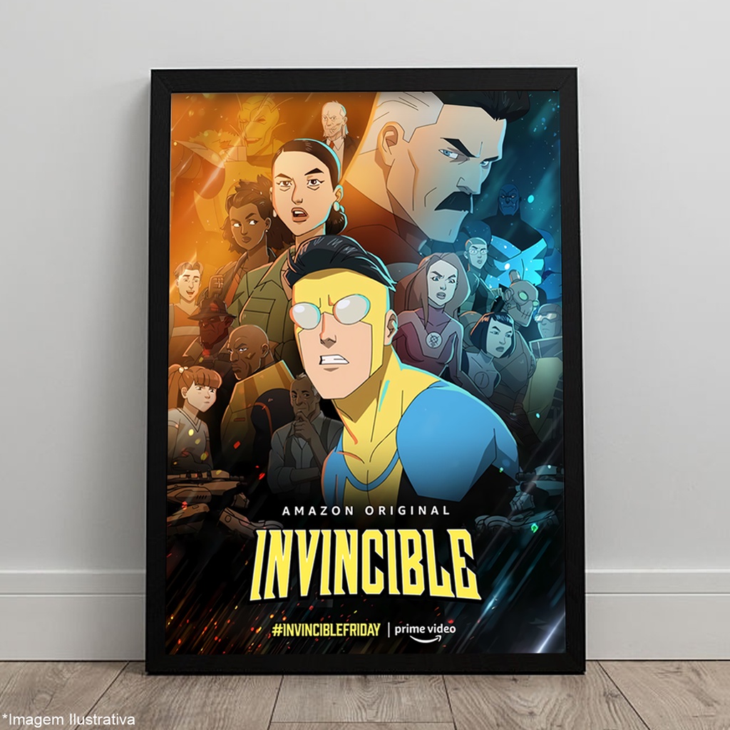 Quadro Invencível Série Amazon Prime Invincible Pôster C/ Moldura 45x33 ...