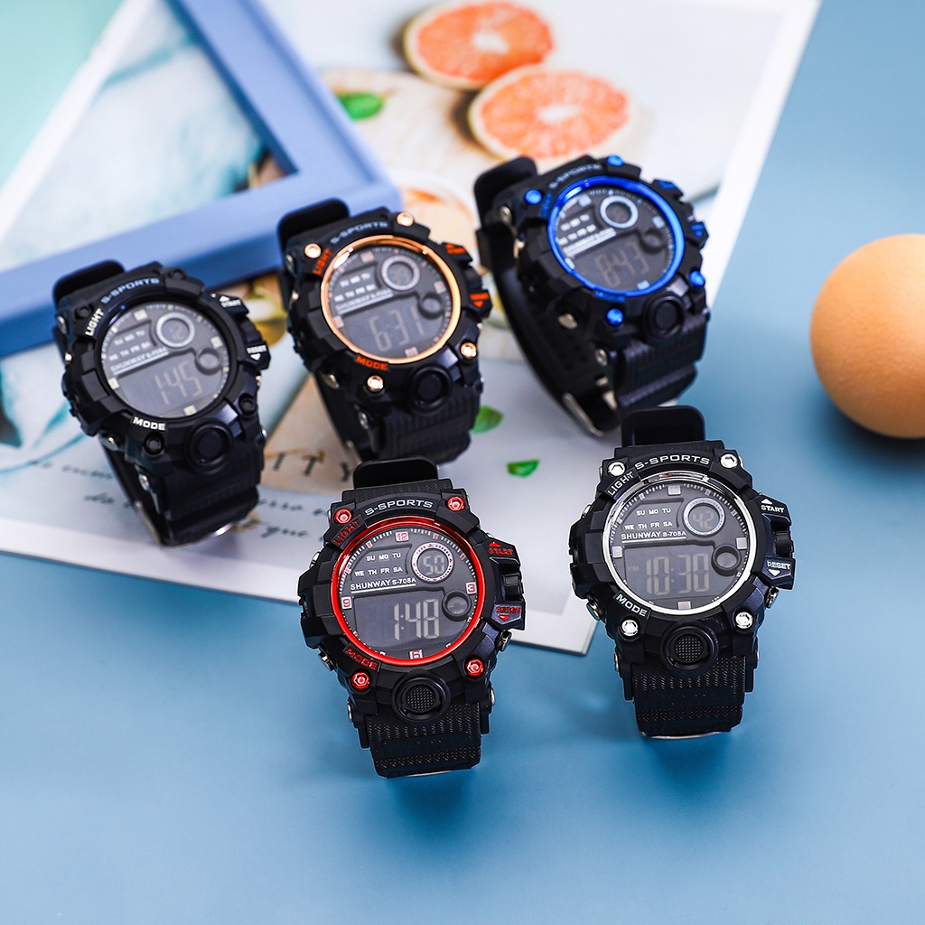 Relógio De Pulso Digital Relogio Masculino Esportivo Luxo A Prova Agua Militar Eletrônico ...