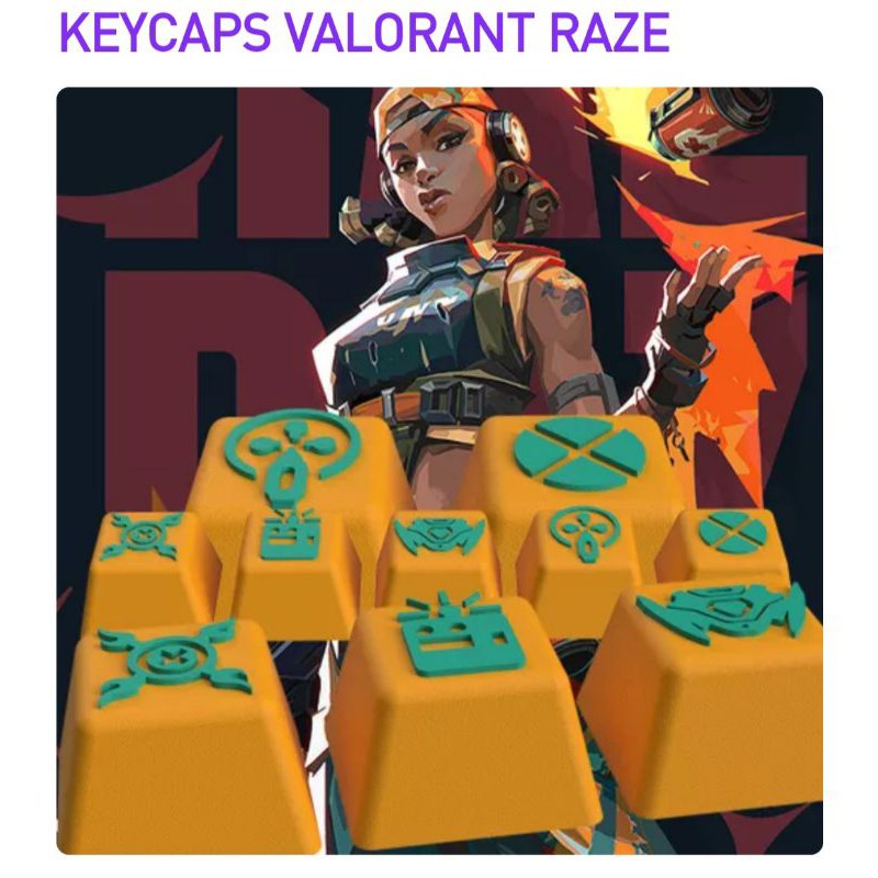 kit Keycaps Valorant RAZE (PRODUZIDO EM 3D) Teclado PADRÃO MECÂNICO ...