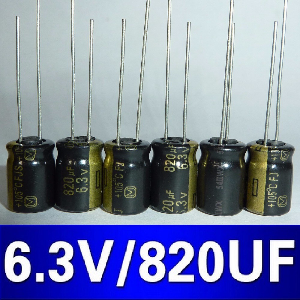 Capacitor Eletrolítico 820uf X 6,3v Kit 10 Peças Placa Mae | Shopee Brasil