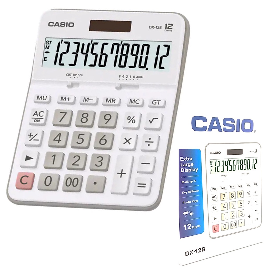 Calculadora de Mesa Casio 12 Dig Branca MX-12B Ideal Escritórios Home Office Lojas Clínicas ...