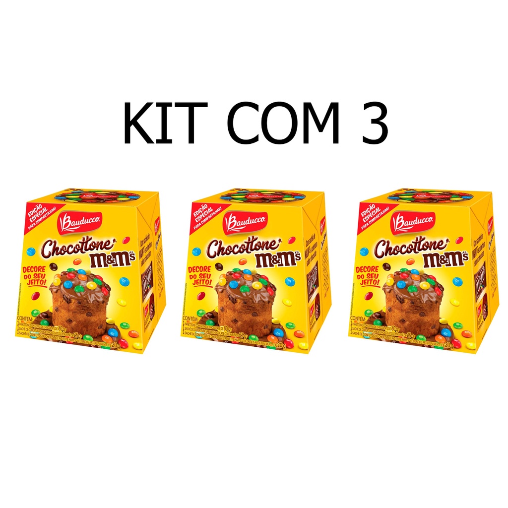 Kit 3 Mini Chocottone 80g MM Bauducco | Shopee Brasil