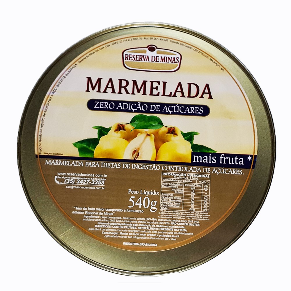 Lata De Doce De Marmelada Reserva De Minas 540g | Shopee Brasil