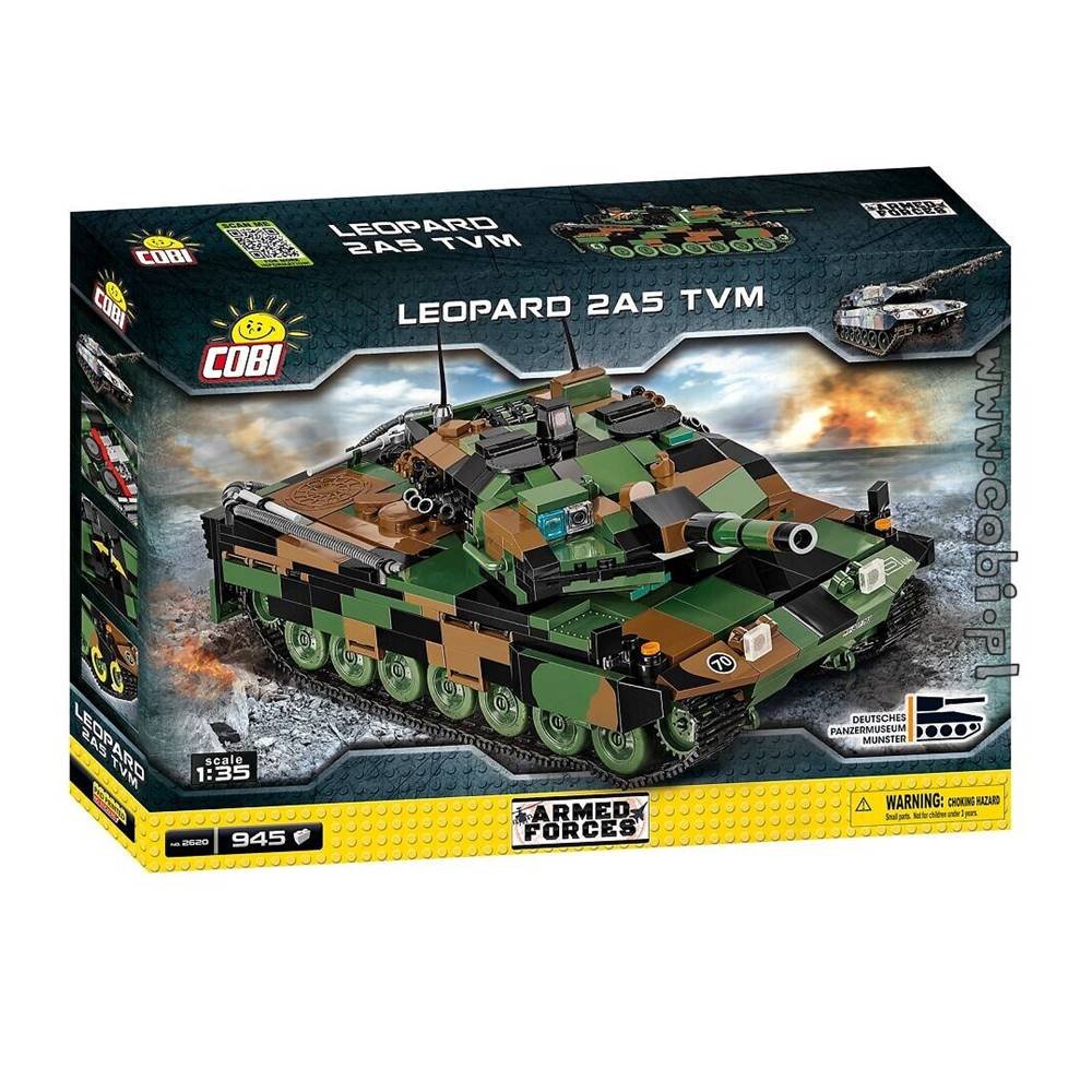 Blocos de Montar Tanque Leopard 2 A5 - 945 Peças - 1:35 - Cobi | Shopee ...