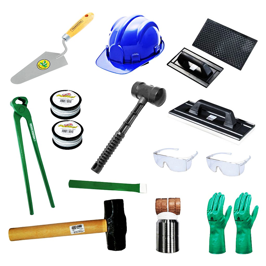 Kit Ferramentas Profissionais Para Pedreiro | Faça Voce Mesmo! | Shopee ...