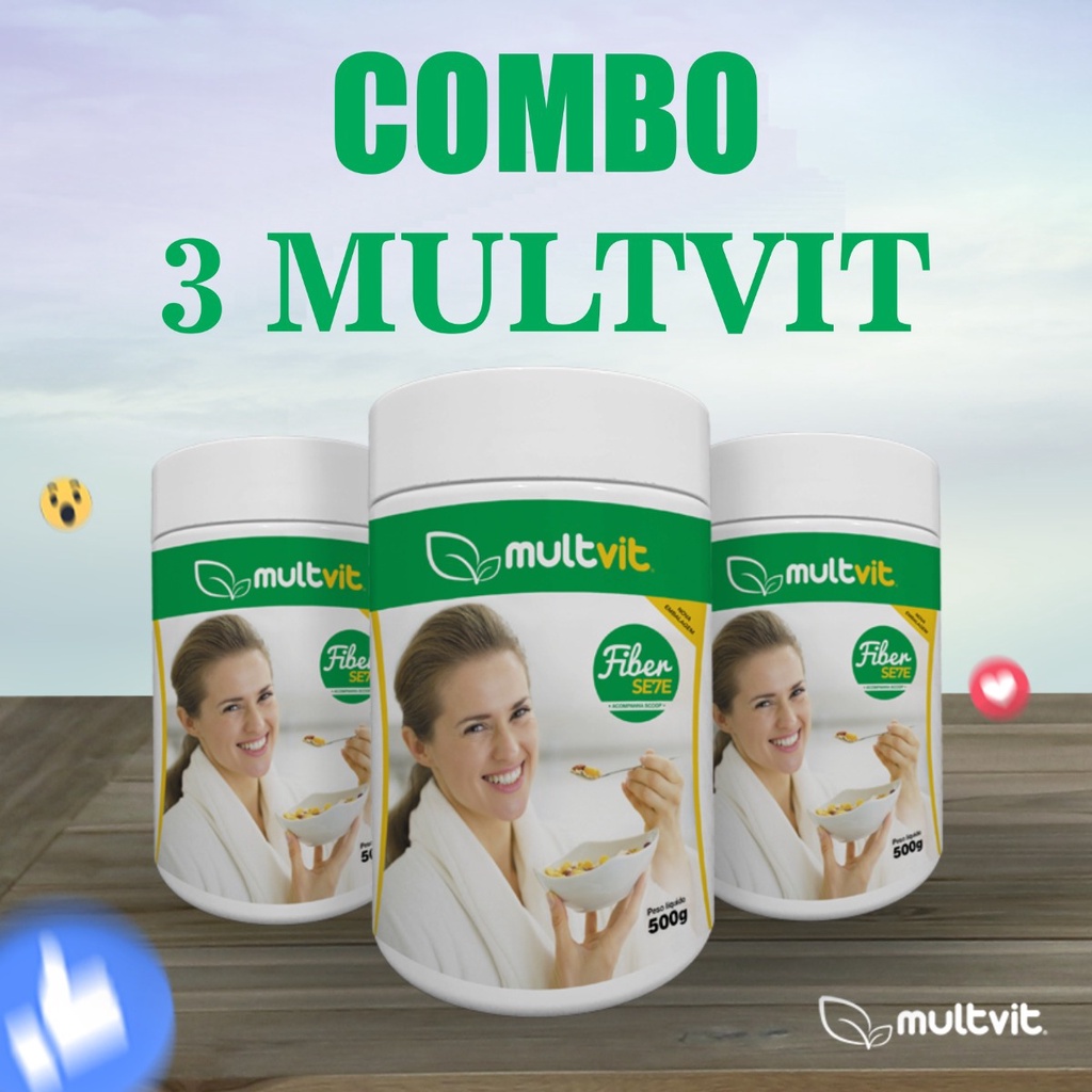 Combo 3 Multvit Original Regulador Intestinal Fiber7 Ótimo para ...