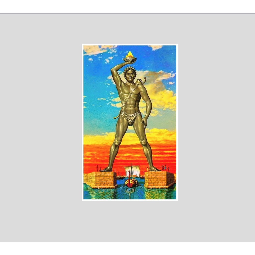 Quadro colosso de rodes estátua titã-deus do Sol mitologia | Shopee Brasil