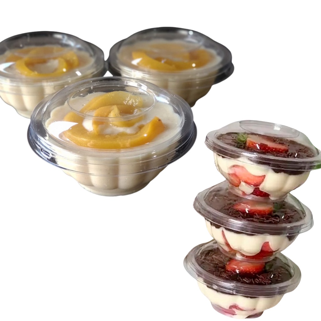 300un Potinho 150ml Kit C/ Tampa Para Bolo Mousse Festa G679 Pote ...