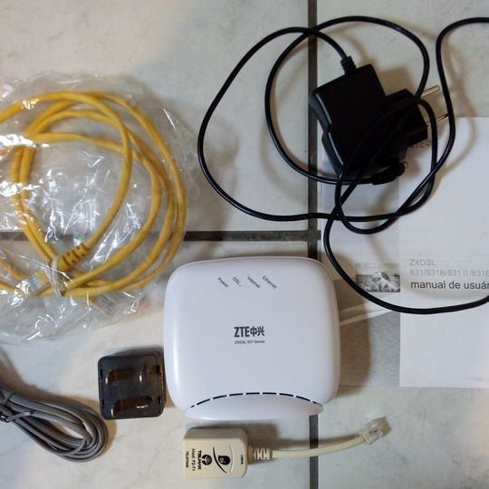 Modem ADSL ZTE ZXDSL 831 - Completo, com Acessórios - Funcionando 100% ...